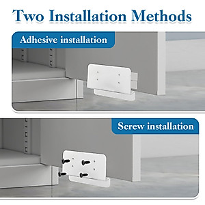 JZHLLA Cabinet Foot Pull Trash Cabinet Handle Trash Drawer Foot Pull for Full Overlay Cabinet Door Hands Free Trash Cabinet Opener for Kitchen, Living Room, Bedroom, Laundry Room (1, White)