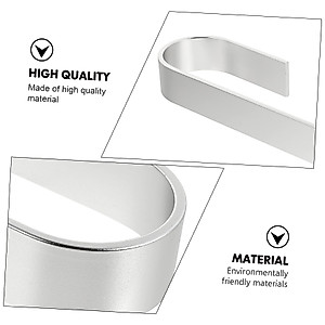 DRESSOOS 1 Set Nail Towel Rack Black Towel Holder Wall Mounted Towel Holder Kitchen Cabinet Holder Simple and Elegant Towel Holder Sticky Hanger Bathroom Shelf Household Space Aluminum