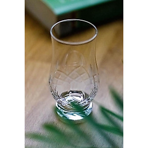 Amehla Whiskey Tasting Glasses, 7-ounce Taster Set of 2 Crystal Whisky Glasses - Snifter Sipping Bourbon Copita Glass for Nosing and Drinking Scotch, Brandy or other Spirits