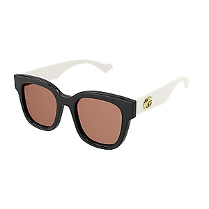 Gucci GG0998S Black White/Orange Brown 52/21/145 women Sunglasses
