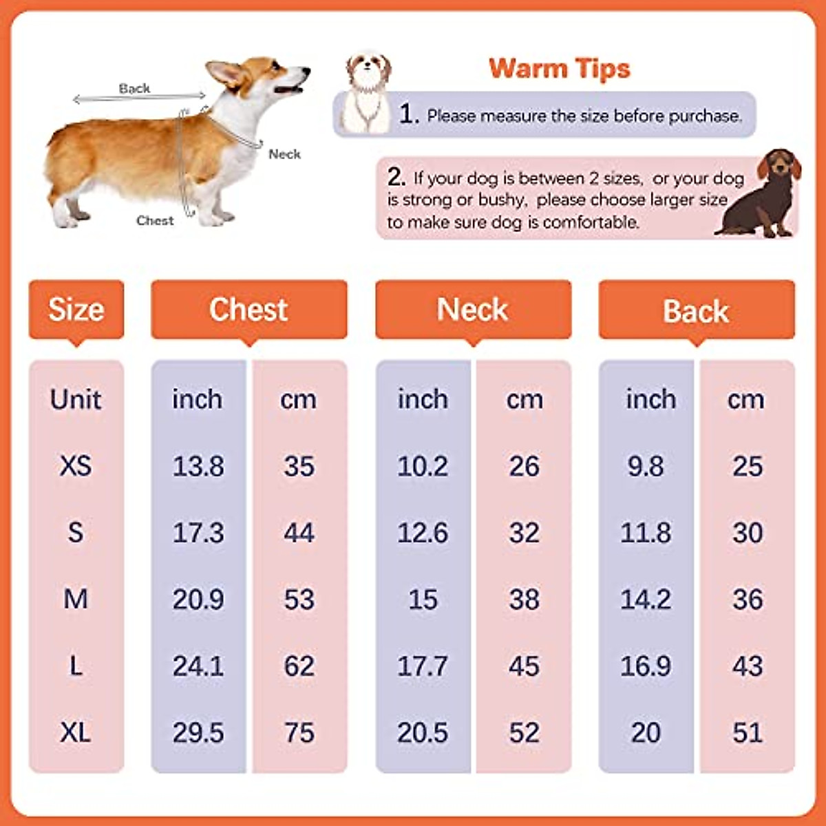 Kuoser Dog Winter Coat Padded Vest, Windproof Dogs Puffer Jacket, Warm Soft Puppy Cold Weather Clothes Doggie Insulated Outwear, Lightweight Pet Winter Outdoor Costume for Small Medium Dogs, XS-XL
