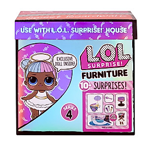 L.O.L. Surprise! LOL Surprise Furniture Sweet Boardwalk with Sugar Doll and 10+ Surprises, Doll Candy Cart Furniture Set, Accessories