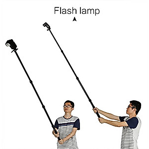 Koolertron Portable Mic Boom Pole Arm 4 Section Stretchable Padded Handheld Telescopic Aluminum Adjustable with Easy Twist Locks and Padded Handle for Professional Shotgun Microphones Fish Pole exte