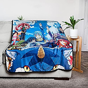That Time I Got Reincarnated As A Slime Plush Throw Blanket | Super Soft Fleece Blanket, Cozy Sherpa Cover For Sofa And Bed, Home Decor Room Essentials | Anime Manga Gifts | 45 x 60 Inches