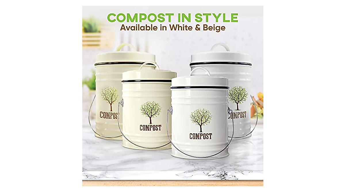 Eco-Friendly Third Rock 1.0 Gallon Kitchen Compost Bin