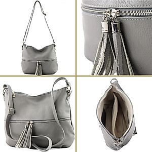 modamoda de - T159 - ital shoulder bag Shoulder bag made of leather, color: mustard yellow