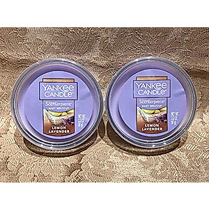 Yankee Candle 2 Lemon Lavender Scenterpiece Easy Meltcup Wax Melt Cup (NET WT 2.2 OZ | 61g Each)