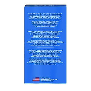 PB ParfumsBelcam Shades of Blue for Men our Version of Dolce & Gabanna Light Blue EDT,White,3.4 Fl Oz (Pack of 1)