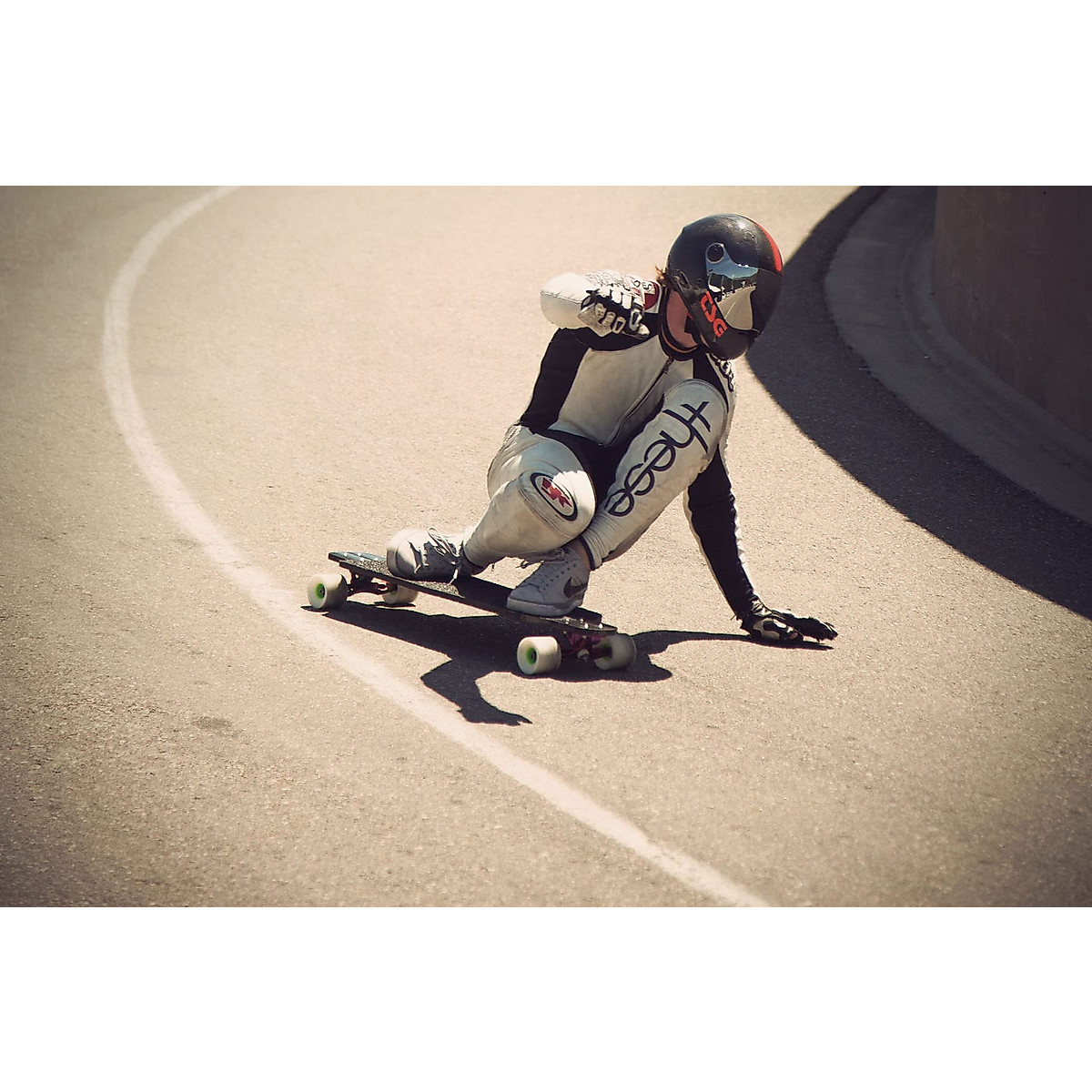 TSG Kneepad SK8 DHP Protective Pads, Hardshell, EVA Foam, PE Knee Cap, Pre Shaped, Horseshoe, Open Back, Tear Resistant Nylon, Neoprene Butterfly Straps, Swiss Design, Black