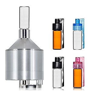 Aluminium Alloy Grinder, Portable Spice Grinder with Storage Bottle, Silver, 1+4 Piece