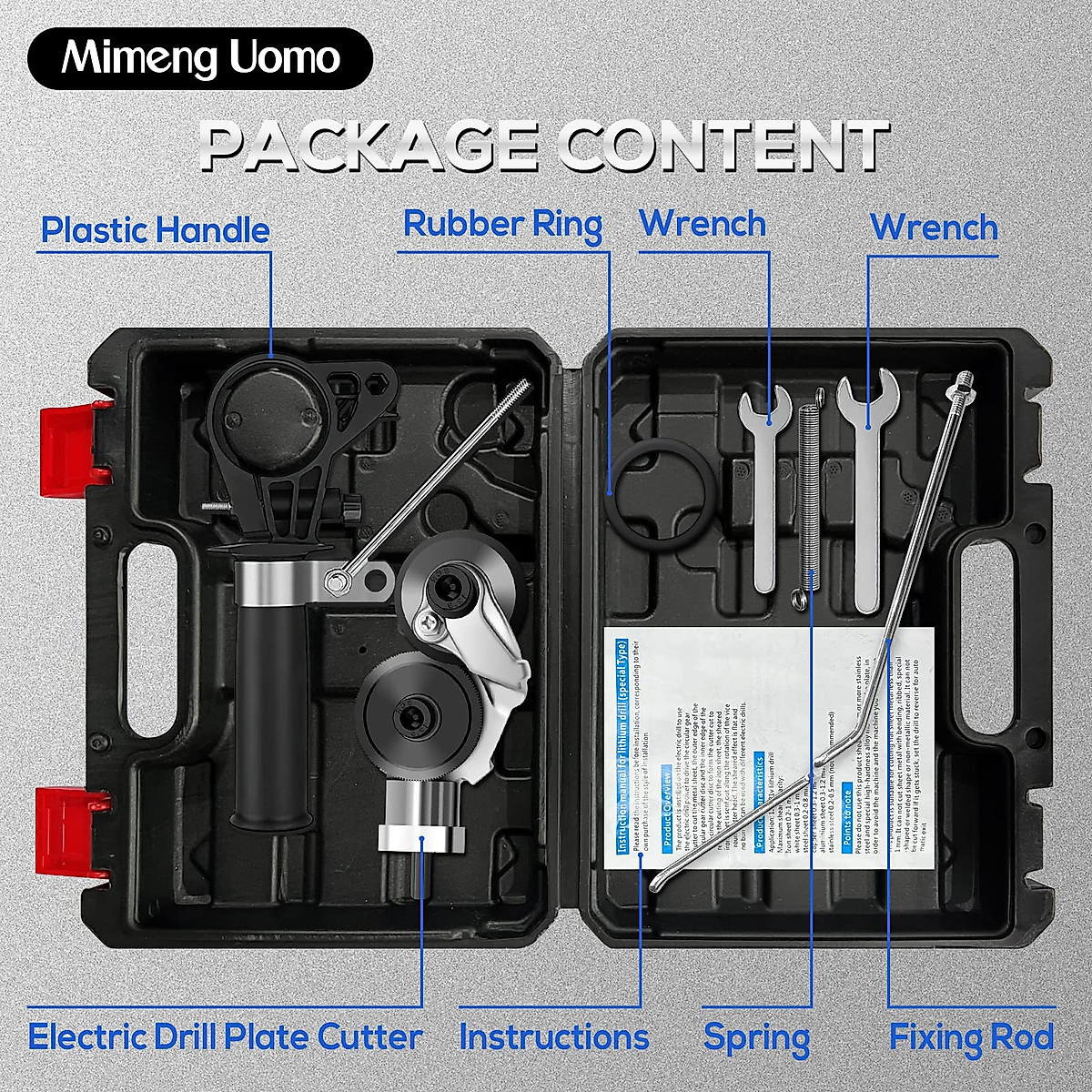 Electric Drill Shears Attachment Plate Sheet Cutter Nibbler for Cutting Aluminium, Iron, Stainless Steel, Copper, or Other Metal Sheets, Tin Cutters for Drill, Saving Accessory Retrofit Cutter