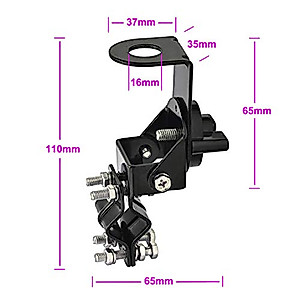 Bingfu Vehicle CB Radio Mobile Radio Antenna Mirror Mount Bumper Roof Rack Pole Mount Fixed Bracket for Car Truck CB Radio VHF UHF Ham Radio Amateur Radio Mobile Radio Antenna SO239 Female Connector