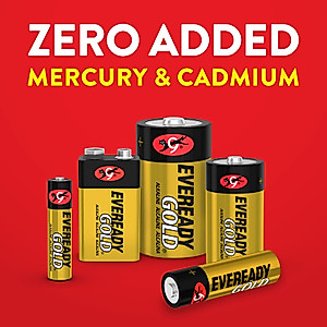 Eveready Gold Alkaline AAA Batteries, 8 Pack of Triple A Batteries