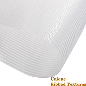 DEAYOU 2 Roll Clear Shelf Liner, 12"x 40 FT EVA Nonslip Drawer Liner, Non-Adhesive Kitchen Liner, Waterproof Pantry Fridge Liner, Oilproof Grip Liner Mat Protector for Table, Rack, Cuttable, Washable