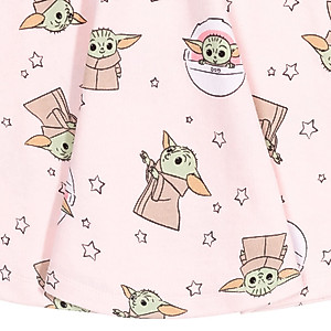 STAR WARS The Child Little Girls French Terry Skater Dress 6-6X Pink