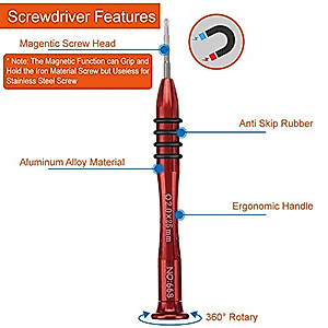 Paxcoo Precision Screwdriver Set of 8 - Magnetic Professional Repair Tool Kit for Glasses, Electronics and Watch Repair