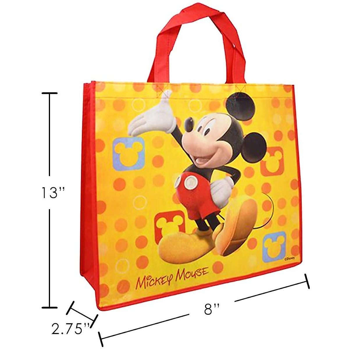 Disney Mickey Mouse Tote Bags Bundle - 2 Pack Mickey Mouse Reusable Tote Party Bags Mickey Bags for Women Kids (Mickey Tote Bag Set)