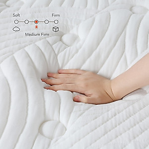 Sweetnight Queen Size Mattress, 14 Inch Plush Pillow Top Hybrid Mattress, Cooling-Gel Memory Foam Queen Mattress with Individual Pocket Innerspring for Motion Isolation & Balance Support