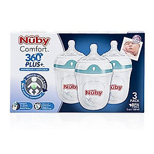 Nuby 3 Piece Comfort 360 Bottle, 5 Ounce