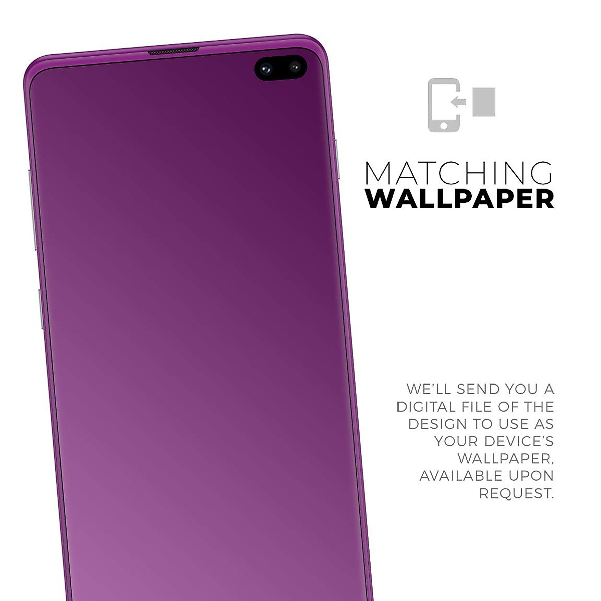 DesignSkinz Solid Dark Purple Protective Vinyl Decal Wrap Skin Cover Compatible with The Samsung Galaxy S20 (Screen Trim & Back Glass Skin)