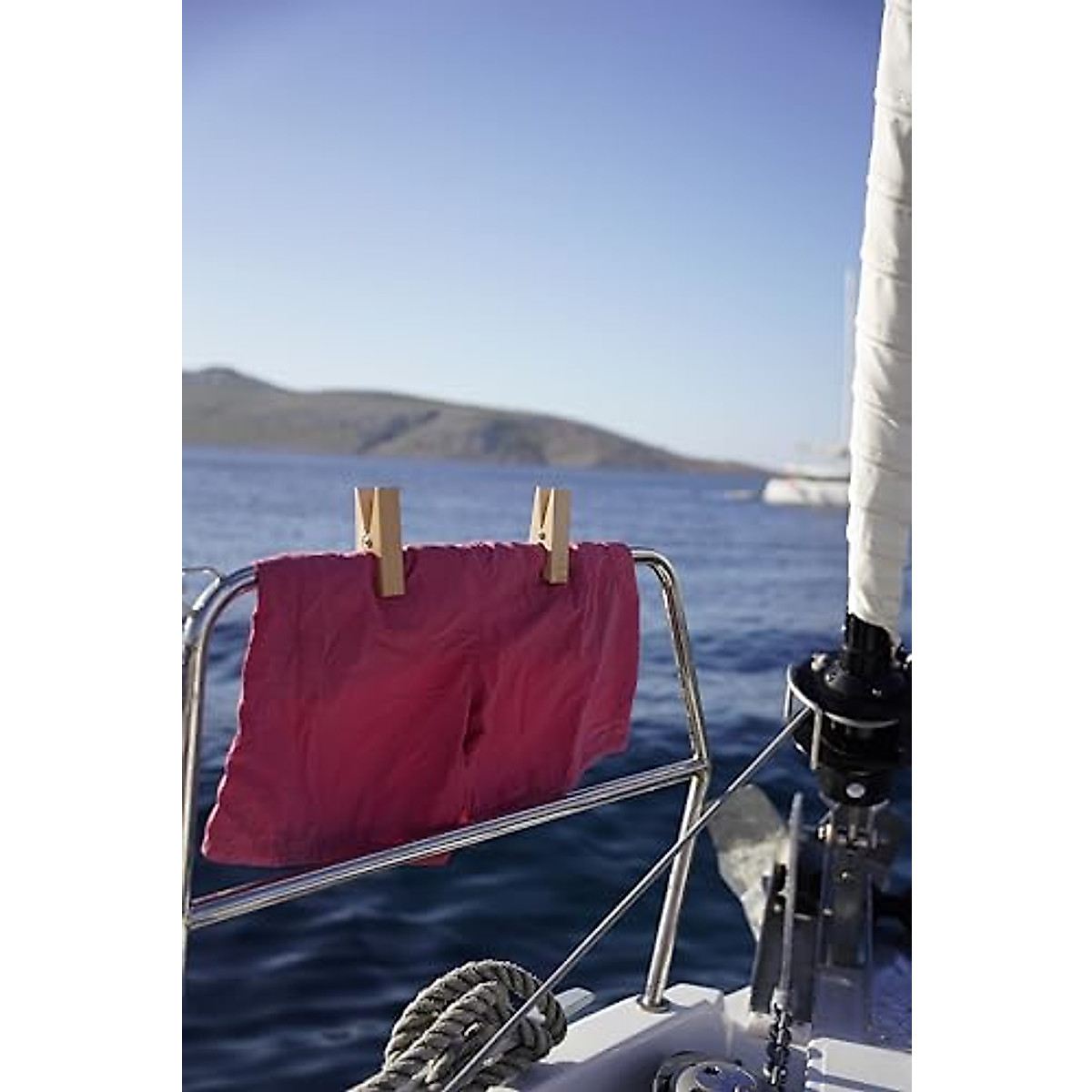 tuuli Wooden Pegs Large Wooden Pegs Clothes Pegs for Beach Towel Beach Lounger Yacht Pram Laundry Accessories - 2