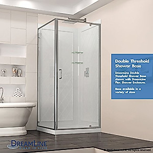 DreamLine SlimLine 36 in. D x 60 in. W x 2 3/4 in. H Left Drain Double Threshold Shower Base in Biscuit, DLT-1036601-22