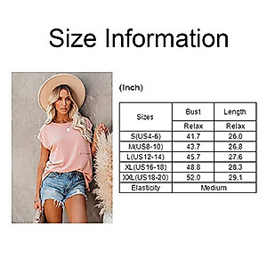 ANCAPELION Women’s Casual Summer Shirt Short Sleeve Cozy Grey Tunic T-Shirt Blouse Top Loose Fit Small
