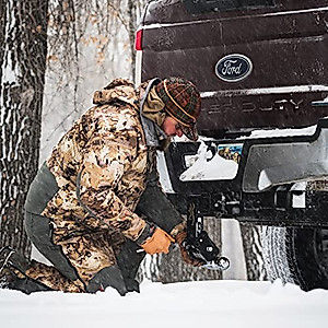 B&W Trailer Hitches Tow & Stow Adjustable Trailer Hitch Ball Mount with Browning Logo - Fits 2" Receiver, Tri-Ball (1-7/8" x 2" x 2-5/16"), 5" Drop, 10,000 GTW - TS10048BB