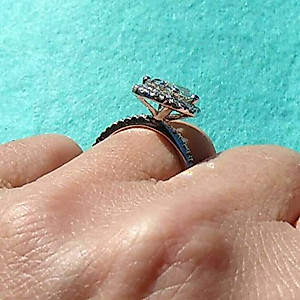 ZJQZBSS S925 sterling silver super flash diamond ladies ring oval egg-shaped zircon CZ engagement ring romantic wedding bridal dinner jewelry (10)