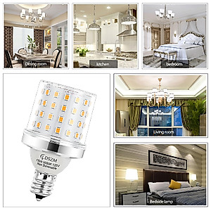 E12 LED Light Bulb 120W Equivalent 1200Lumen 3000K Warm White 15W LED Corn Light Bulb Super Bright G45 LED Bulb Non-Dimmable Ceiling Fan Light Bulbs, E12 Small Base Candelabra LED Light Bulbs, 4 Pack