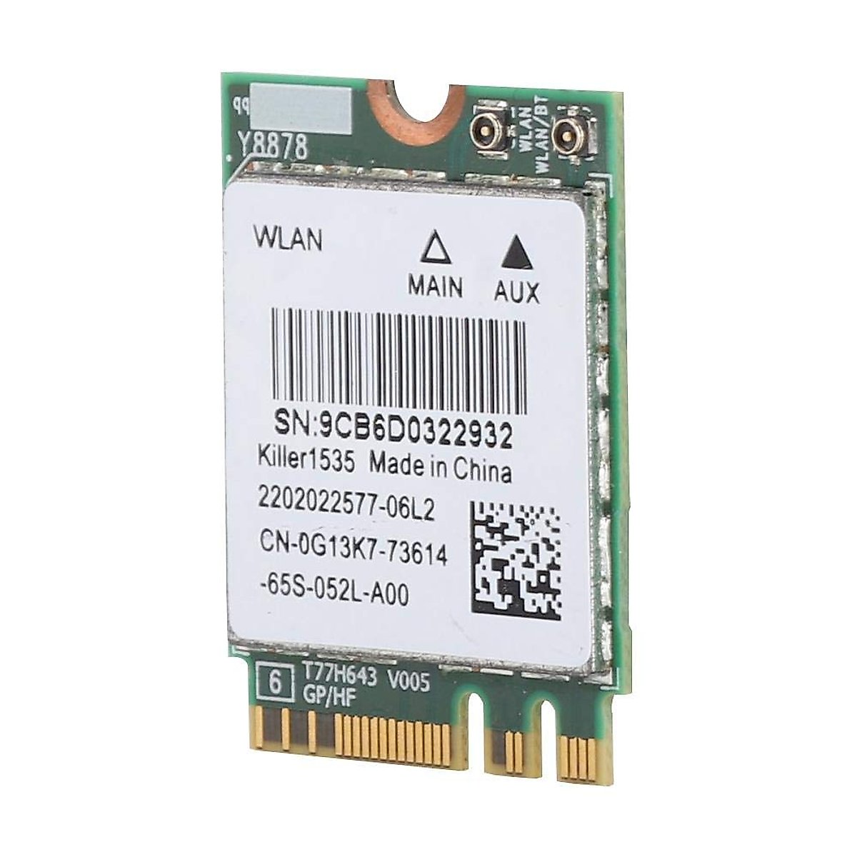5G 867Mbps Bluetooth 4.1 Network Card, Game M.2 NGFF Adapter,for Killer -AC 1535 Band (2.4 GHz 5 GHz) 802.11ac NGFF M.2,for Notebook, Plug and Play