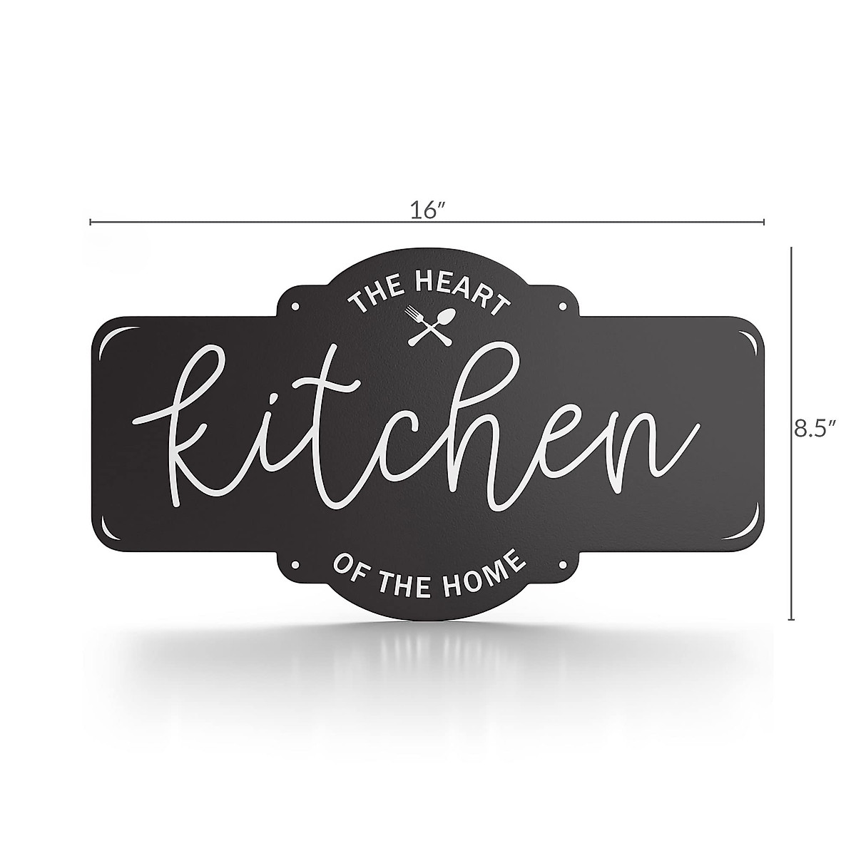 Barnyard Designs Rustic Metal Kitchen Wall Decor Sign, Country Farmhouse Decoration for Your Home, Kitchen, or Dining Room, 16” x 8.5”
