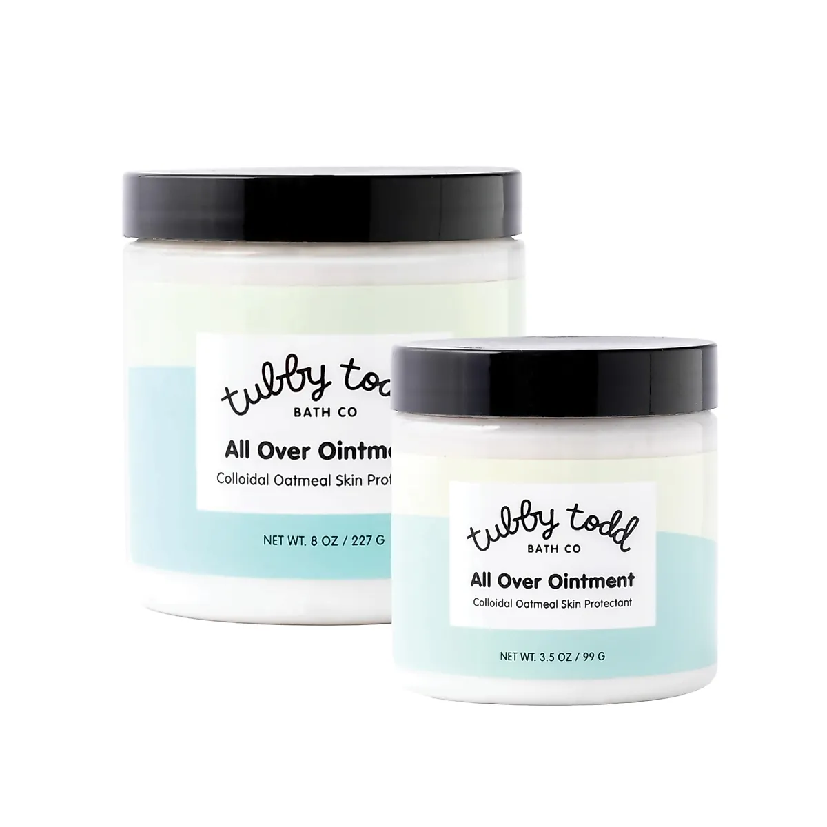 TUBBY TODD All Over Ointment - Baby Eczema Cream - Everyday Multi-Purpose Baby Skin Relief Cream - Sensitive Skin, Dry Skin & Irritation - Steroid & Gluten Free - Fragrance Free, 2 Pack 3.5oz & 8oz