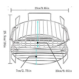Sduck Dehydrator Rack Stand Accessories Compatible for Ninja Foodi XL 8 Qt Accessories Pressure Cooker 8-qt. 9-in-1 FD401, FD401C, FD402, FD402B4, OP401