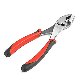 DNA Motoring TOOLS-00069 8 inch Slip Joint Pliers - Durable Jaws Pliers w/Milled Teeth, Rubberized Non-Slip Handle