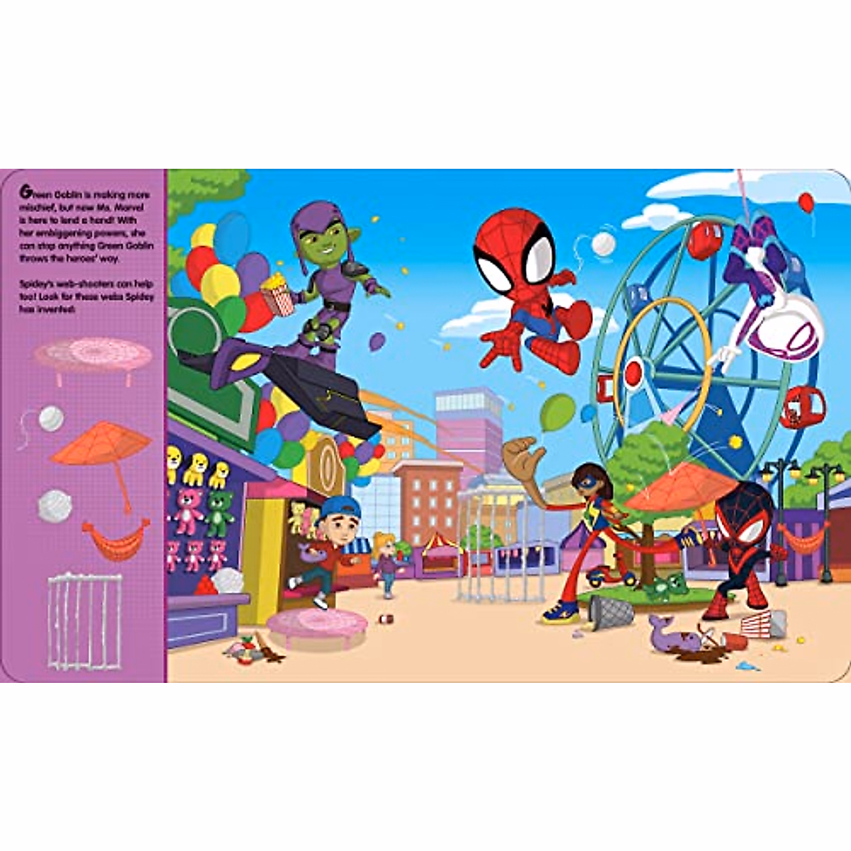 Marvel Spider-man Spidey and his Amazing Friends – Spidey on the Go! First Look and Find Activity Book and Spidey Plush Toy Gift Set – PI Kids