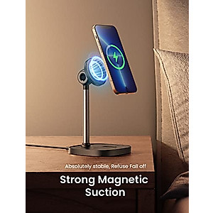 LISEN Magnetic Wireless Charger for iPhone 14 13 12 iPhone Magsafe Charger Fast Charging Station [Never Overheat] 2-in-1 Magnetic Wireless Charging Station Only for iPhone AirPods 2/Pro