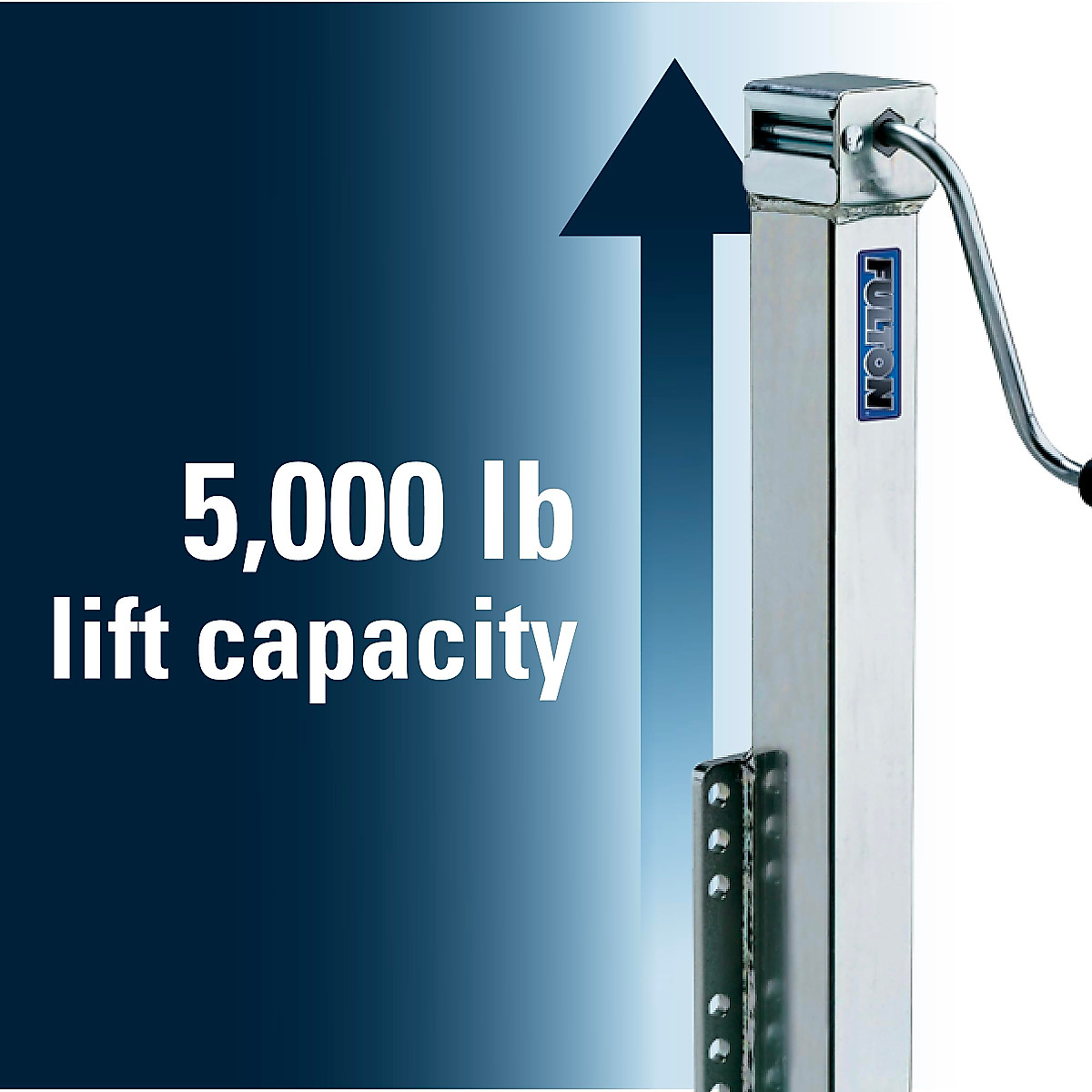 Fulton HD50000101 Bolt-On Trailer Tongue Jack with Drop Leg - 5000 lb. Weight Capacity , Gray