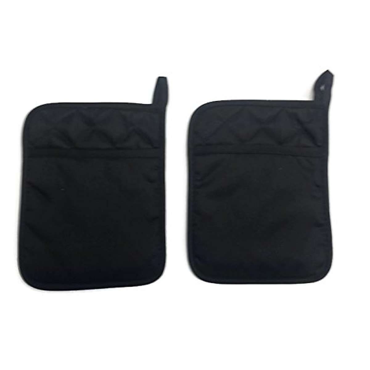 Home Collection Set of 2 Red And 2 Black Neoprene Pot Holders