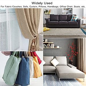 ILOFRI Linen Fabric Patches Tape Self Adhesive 16x60 inch, Durable Fabric Couch Repair Kits for Upholstery, Furniture, Sofa, Car Seats, Office Chair, Clothing, Jackets, Crafts - Dark Blue