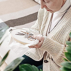 Caydo 6 Pieces Embroidery Hoop Set Bamboo Circle Cross Stitch Hoop Ring 4 inch to 10 inch for Embroidery and Cross Stitch