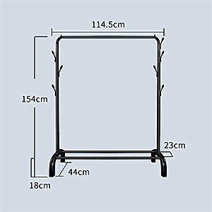 liushop Coat Rack Floor Coat Rack Indoor Single Pole Clothes Shelf Balcony Clothes Pole Outdoor Drying Rack Portable Coat Rack