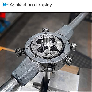 CoCud Round Threading Dies, 3/8-16 UNC Thread, 9SiCr Alloy Tool Steel Screw Milling Tools - (Applications: for Machine Thread Repair), 2-Pieces