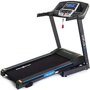 Goplus 2.25HP Electric Folding Treadmill with Incline, Walking Running Jogging Fitness Machine with Blue Backlit LCD Display for Home & Gym Cardio Fitness