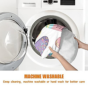 JOOCAR Flannel Throw Blanket Happy Easter Colorful Eggs Cozy&Soft Plush Blankets for Bed Couch Living Room Sofa Chair