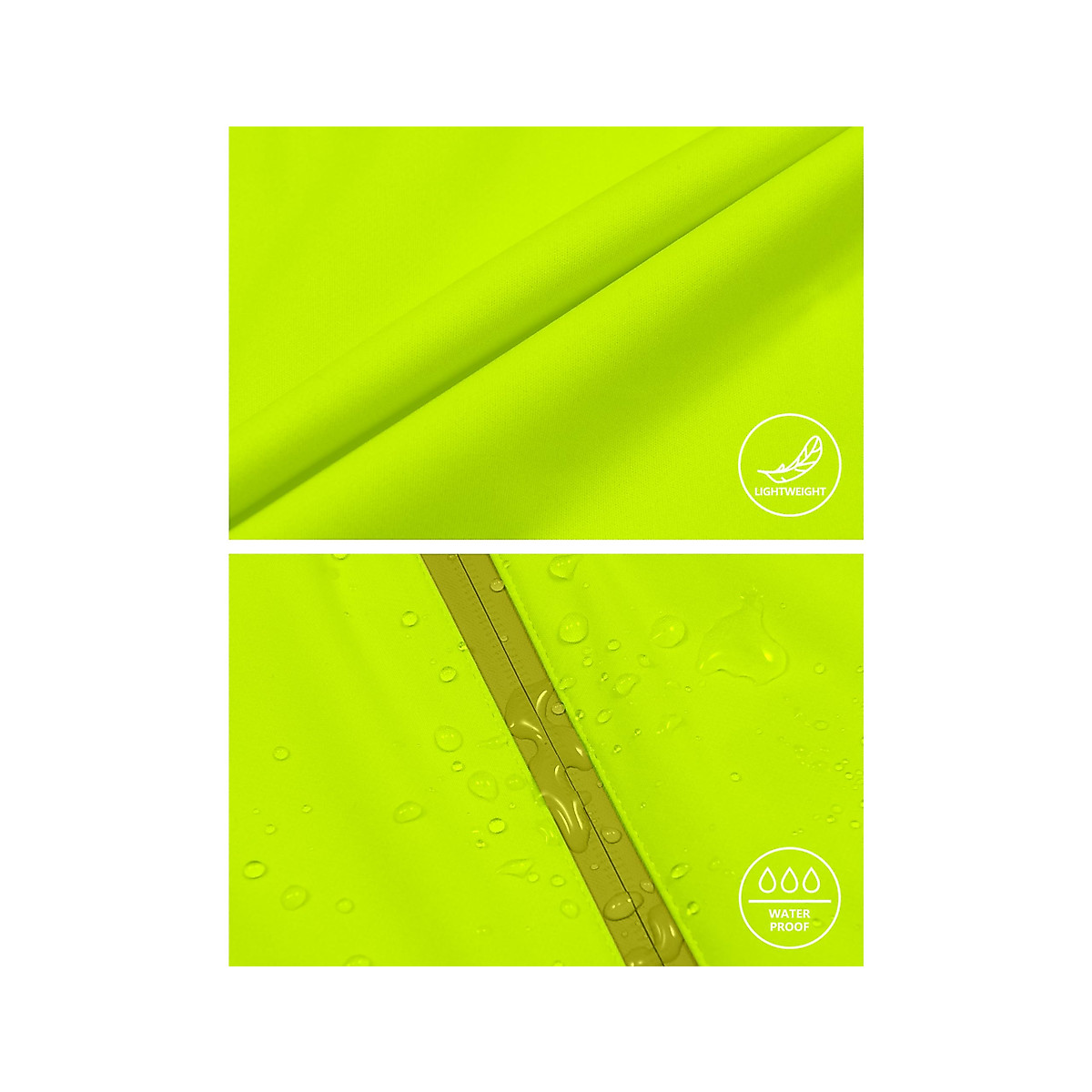 Little Donkey Andy Men's Cycling Stretch Rain Jacket with Hood, Windproof and Waterproof, Ultralight Golf Windbreaker,Packable Size XL