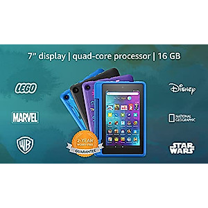 Fire 7 Kids Pro tablet, 7" display, ages 6+, 16 GB, Sky Blue