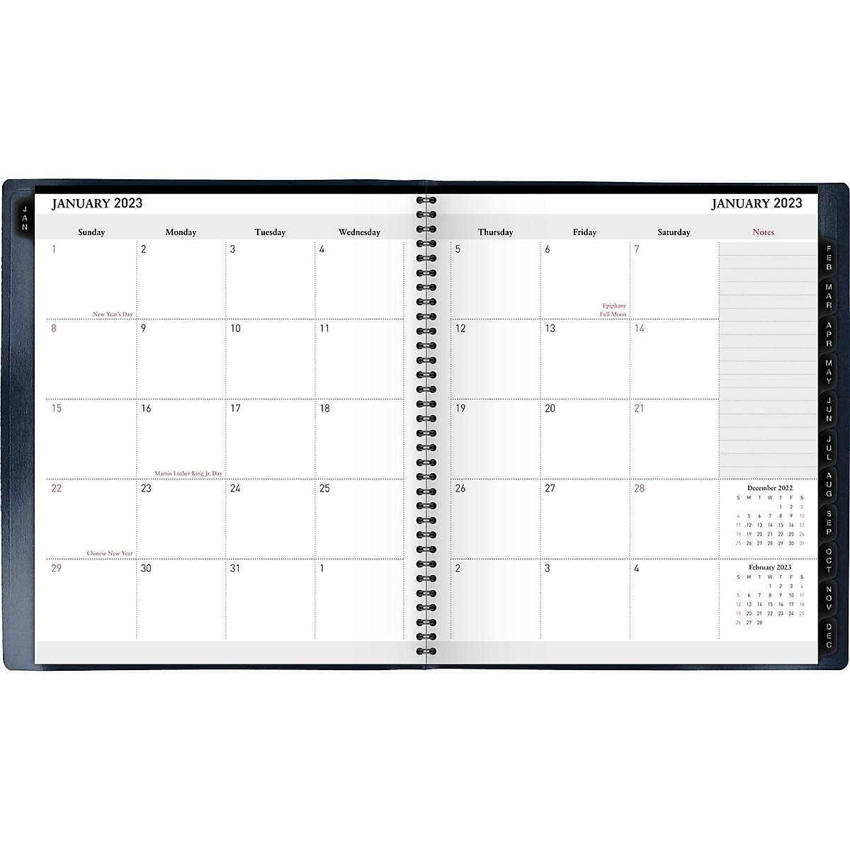 2023-2024 Office Depot® Brand 13-Month Monthly Planner, 9" x 11", Navy, January 2023 To January 2024 , OD710717