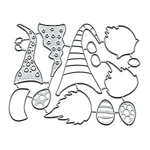 3pcs/Set Christmas Gnomes Dies Metal Die Cuts, Christmas Gnomes Metal Cutting Dies Cut Stencils for DIY Scrapbooking Cards Photo Album Decorative Embossing Paper Dies for Scrapbooking Card Making