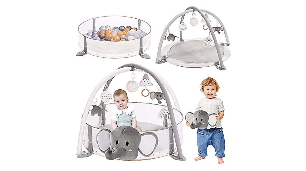 5-in-1 XL Baby Play Gym & Ball Pit for Sensory & Motor Skills